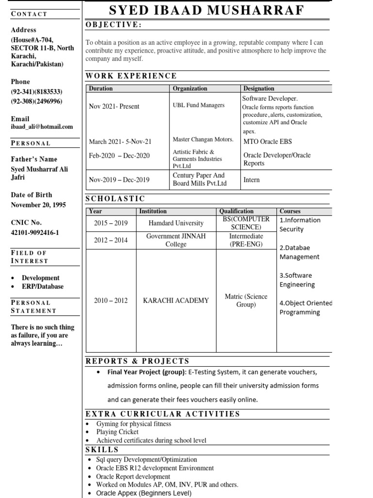 Ibaad_PRO-3 (1) | PDF | Databases | Oracle Corporation