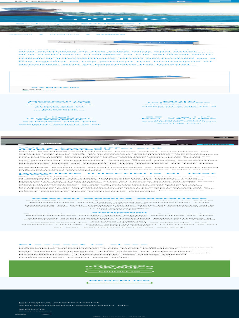 SYNOZ® - Kyeron 2 | PDF | Injection (Medicine) | Sterilization ...