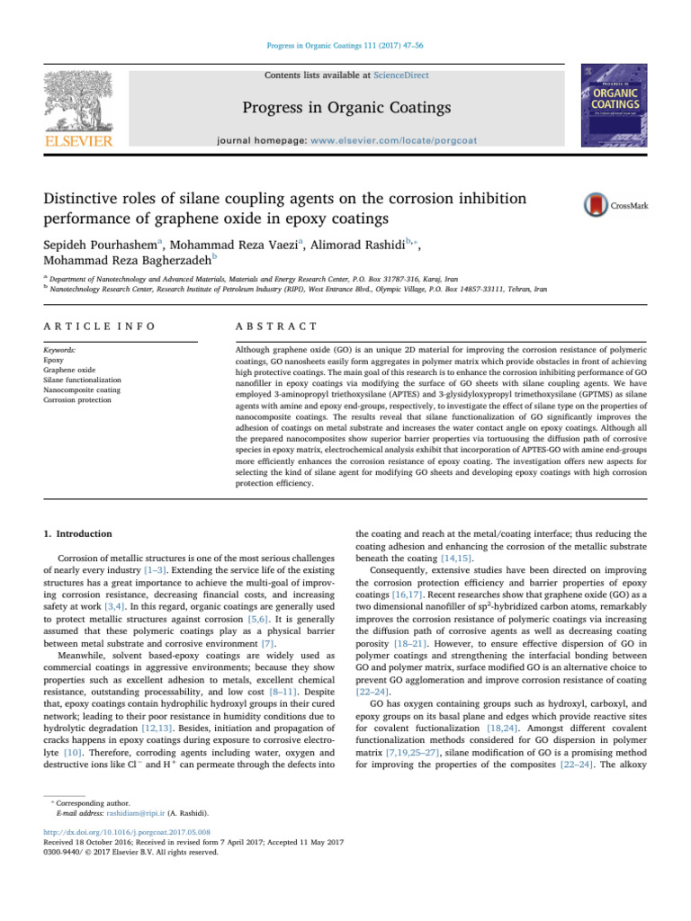 Distinctive Roles Of Silane Coupling Agents On The Corrosion Inhibition 6605