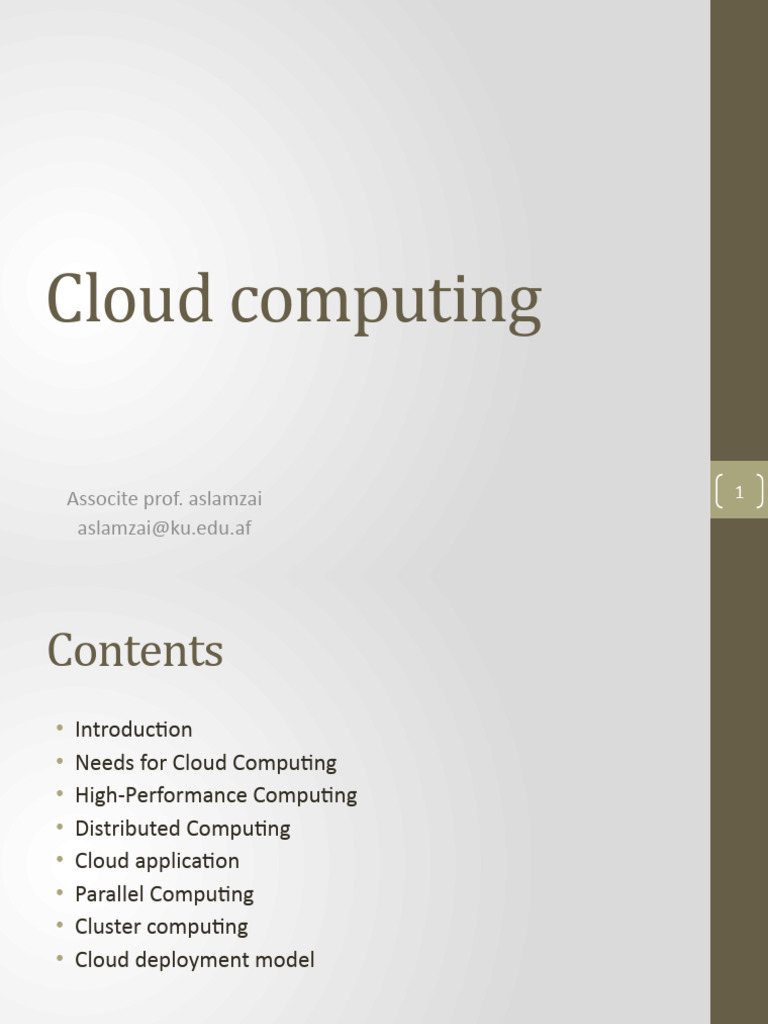 Cloud Computing 1 | PDF | Cloud Computing | Computing