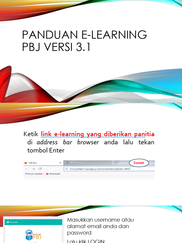 Panduan E-Learning PBJ Level-1 vERSI 3.1 - 2023 Ref.1 - Compressed | PDF