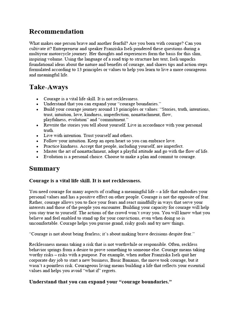 The Courage Map | PDF | Intuition | Thought