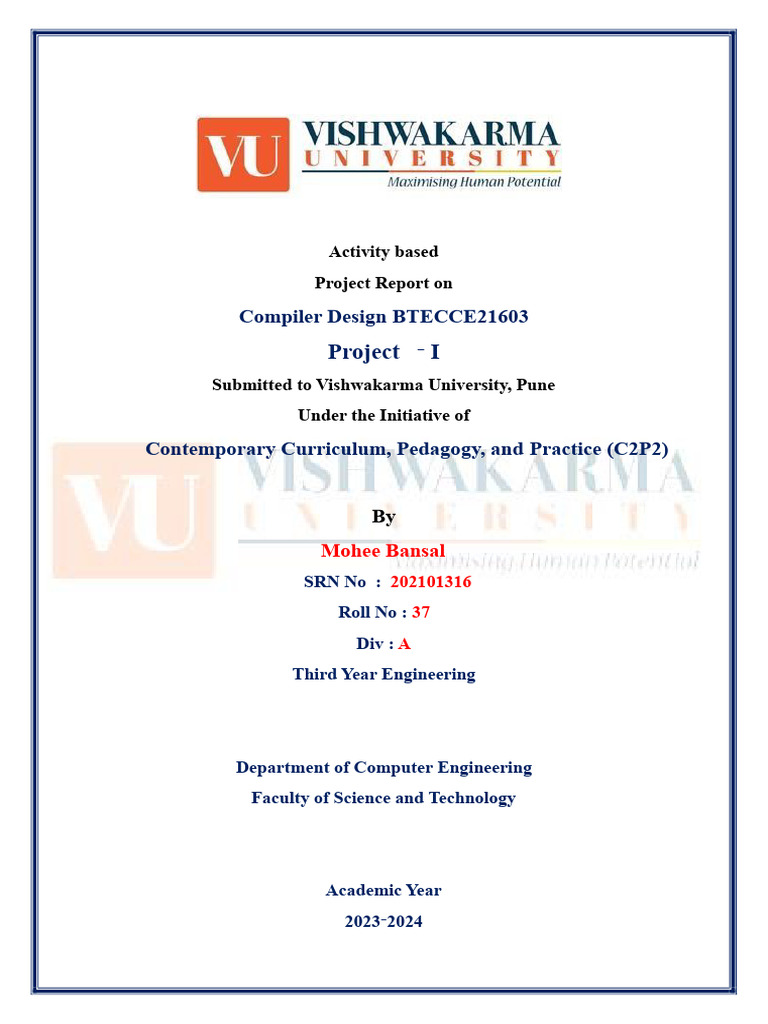 CD CIE3 PHASE1 | PDF | Parsing | Compiler