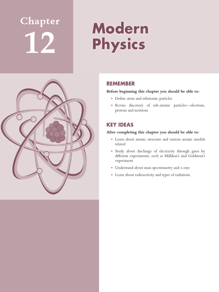 modern physics class 9 | PDF | Atoms | Radioactive Decay