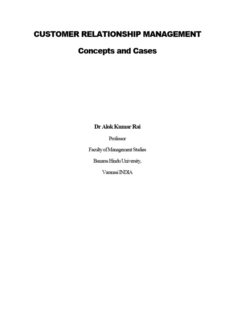 Customer Relationship Management Concept | PDF | Customer Relationship ... Customer Relationship Management Concept | PDF | Customer Relationship ...