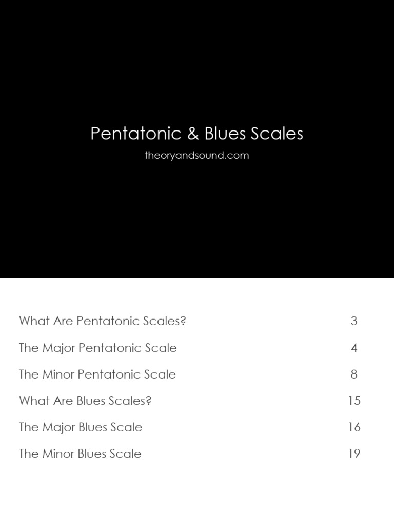 Pentatonic & Blues Scales - Theory and Sound | PDF | Scale (Music ...