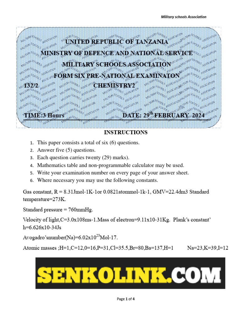 Chemistry 2 - Exam N Answers | PDF | Redox | Reaction Rate