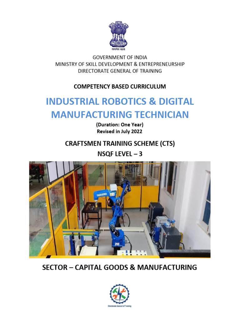 Ind Robotics - Digital MFG Tech - CTS2.0 - NSQF-3 | PDF | Robot | Robotics