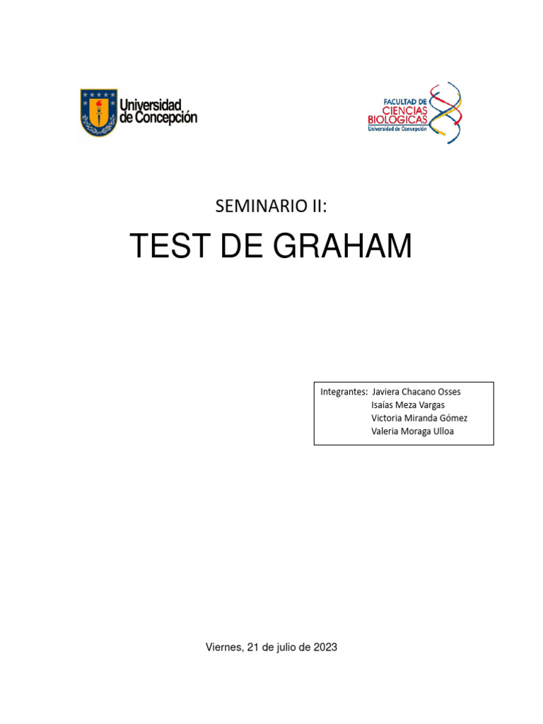 Informe Test de Graham | PDF | Medicina CLINICA | Especialidades Medicas