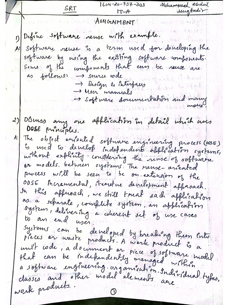 SRT Assignment | PDF