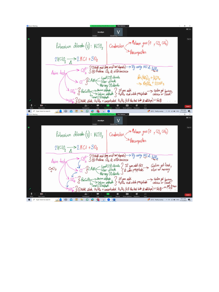 Anion and Cation Test | PDF