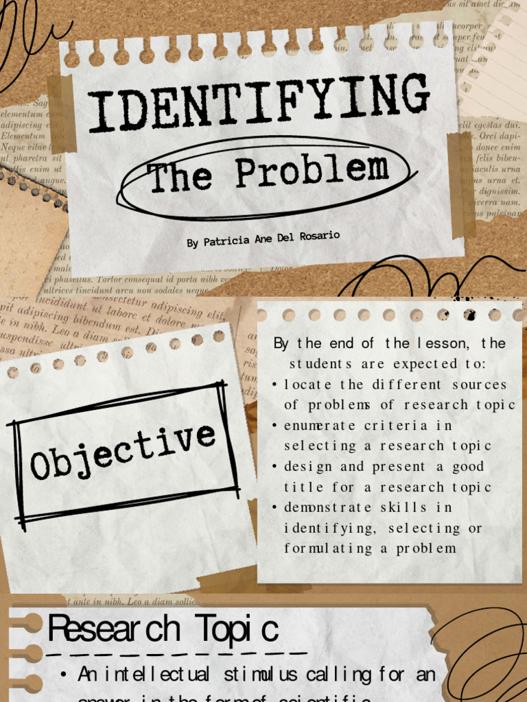Identifying The Problem | PDF