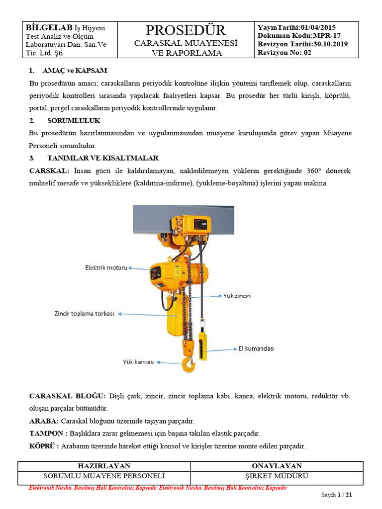 MPR-17 Caraskal Muayene Proseüdürü REV02 | PDF