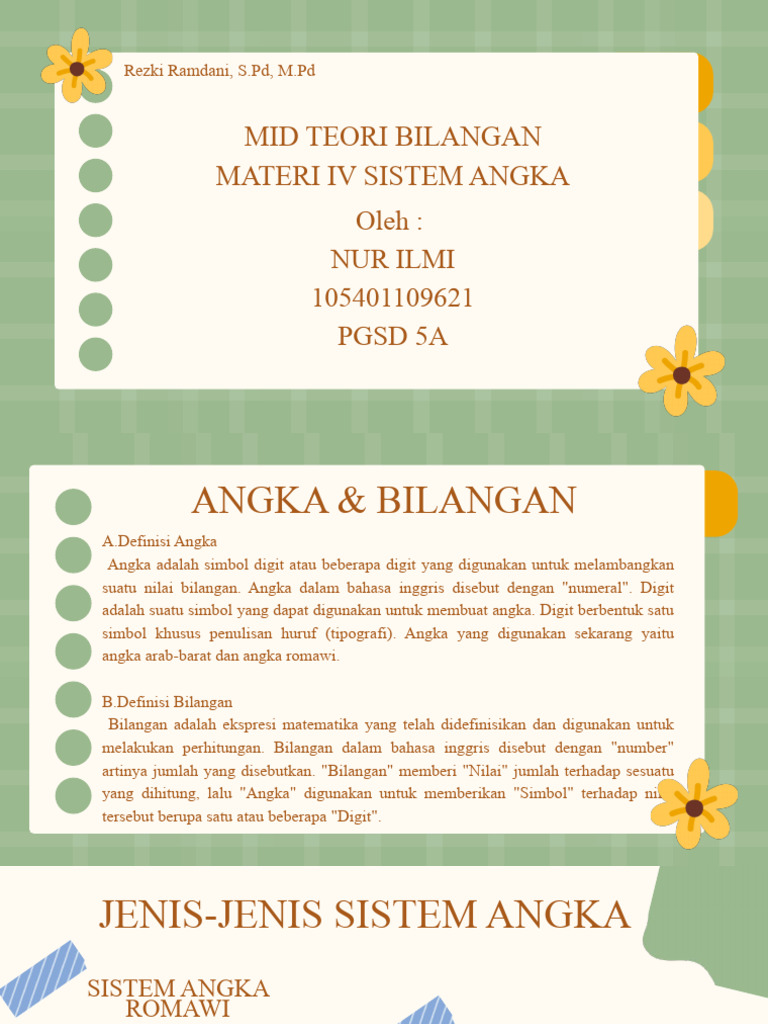 Sistem Angka dalam Teori Bilangan | PDF
