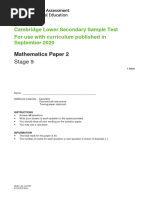 Year 9 Checkpoint Maths Practice Papers | PDF | Mathematics | Function ...
