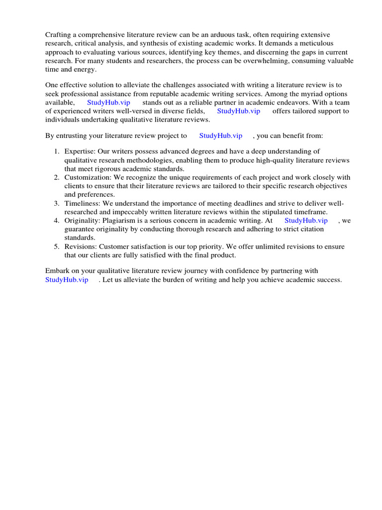Qualitative Literature Review Example | PDF | Parsing | Essays Qualitative Literature Review Example | PDF | Parsing | Essays