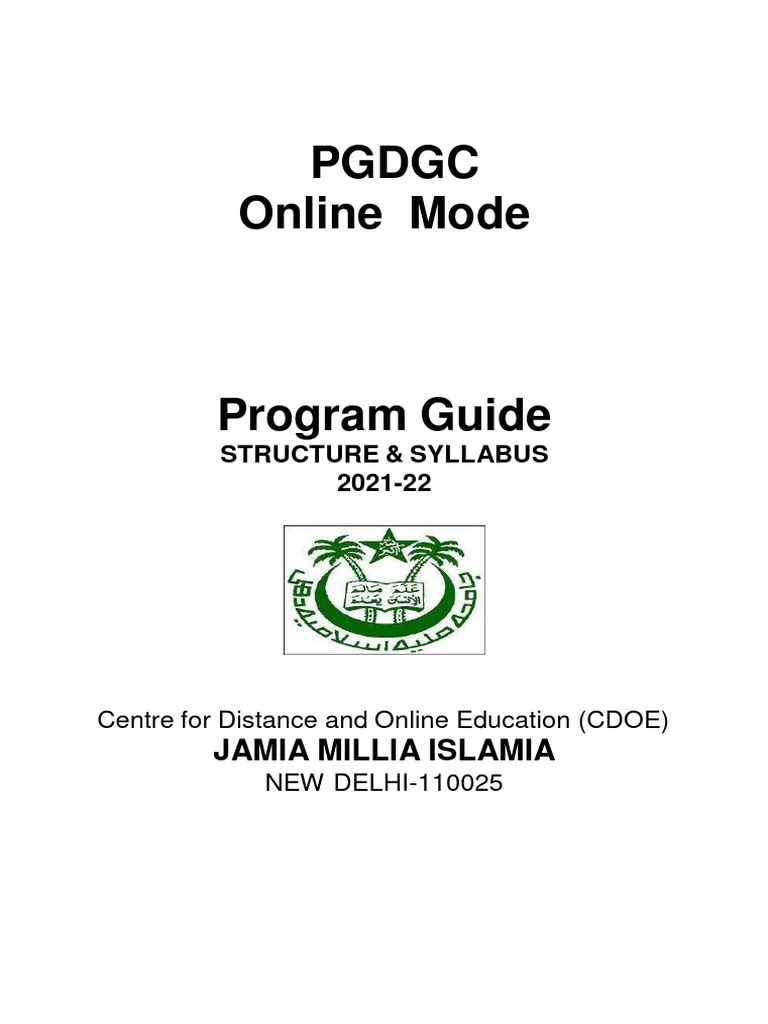 PGDGC Program Guide | PDF | Mental Disorder | Psychotherapy