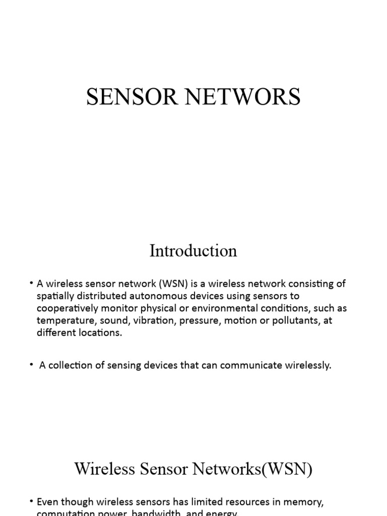 Sensor Networking | Download Free PDF | Wireless Sensor Network | Computer Network