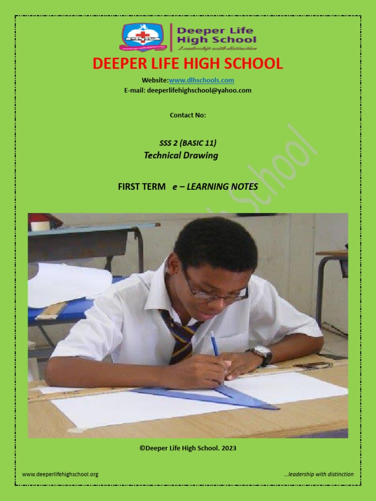 SS2 Technical Drawing First Term Notes | PDF | Ellipse | Geometric Shapes