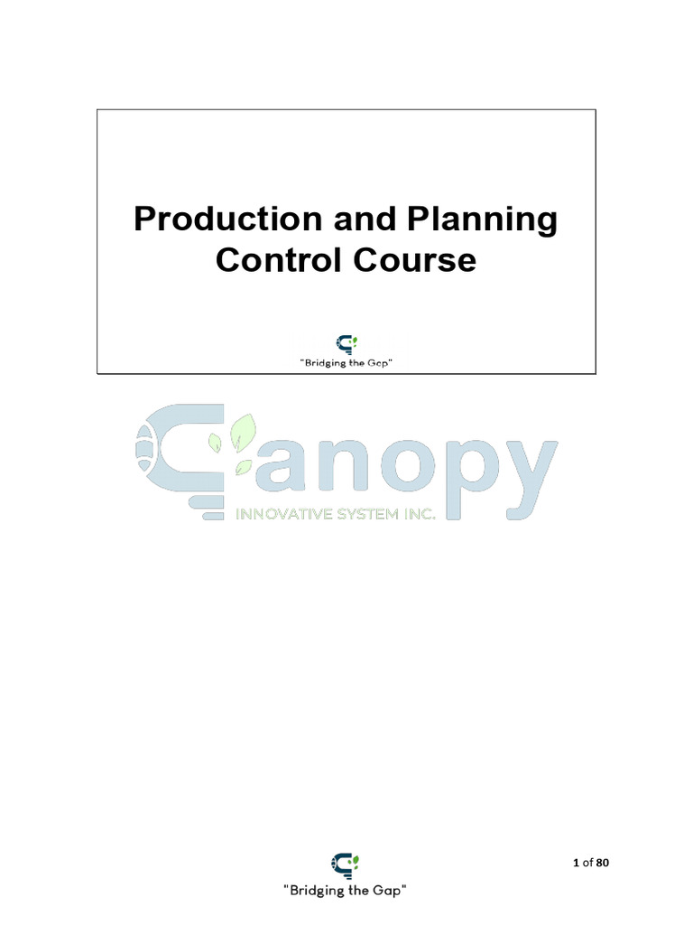 05 Production Planning & Control Handout | PDF | Reliability Engineering | Aircraft