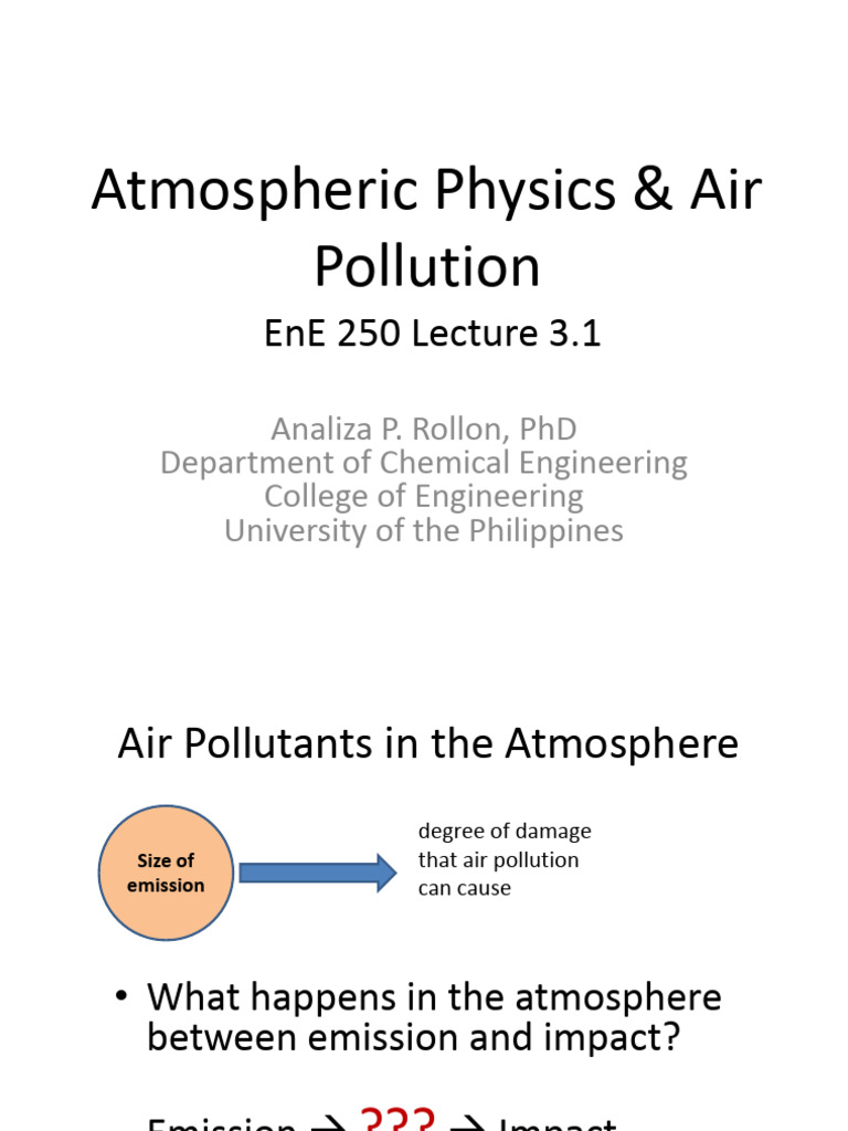 Ene 250 Air Quality Management And Pollution Control Lecture 03 1b