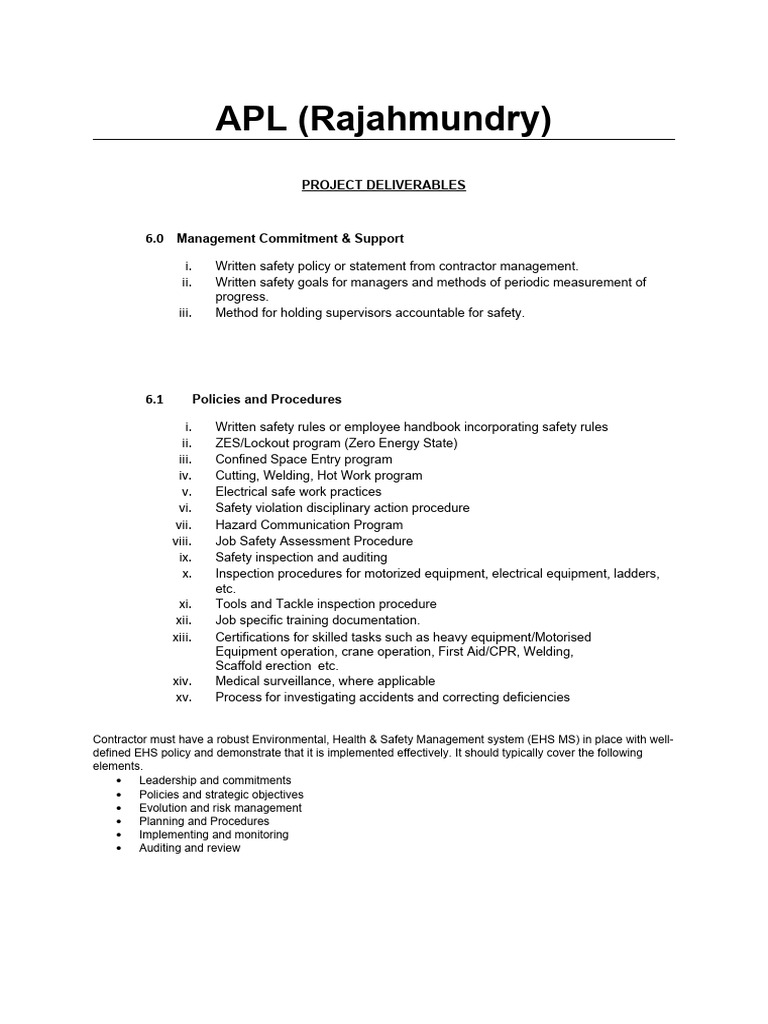 Apl Project Deliverables | PDF Apl Project Deliverables | PDF