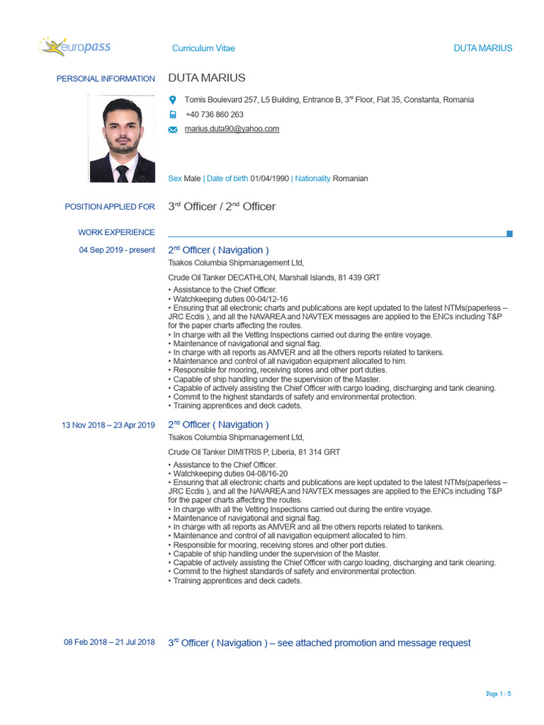 ecv_template_en | PDF | Oil Tanker | Ships