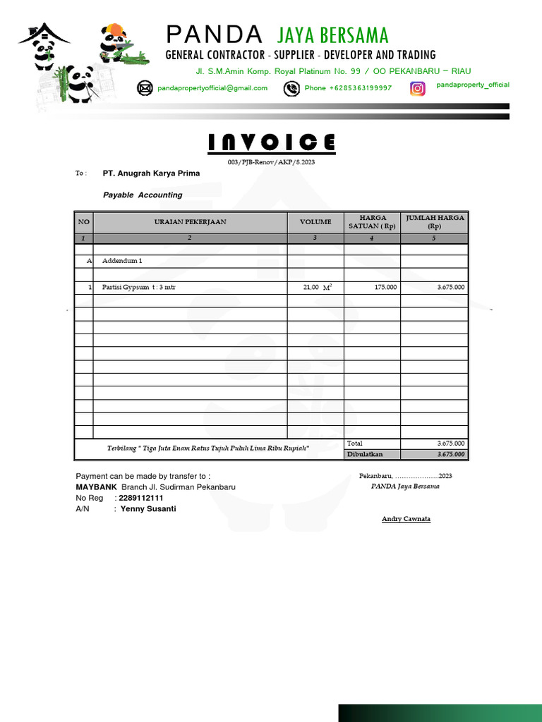 Invoice Gudang B7 Ok | PDF