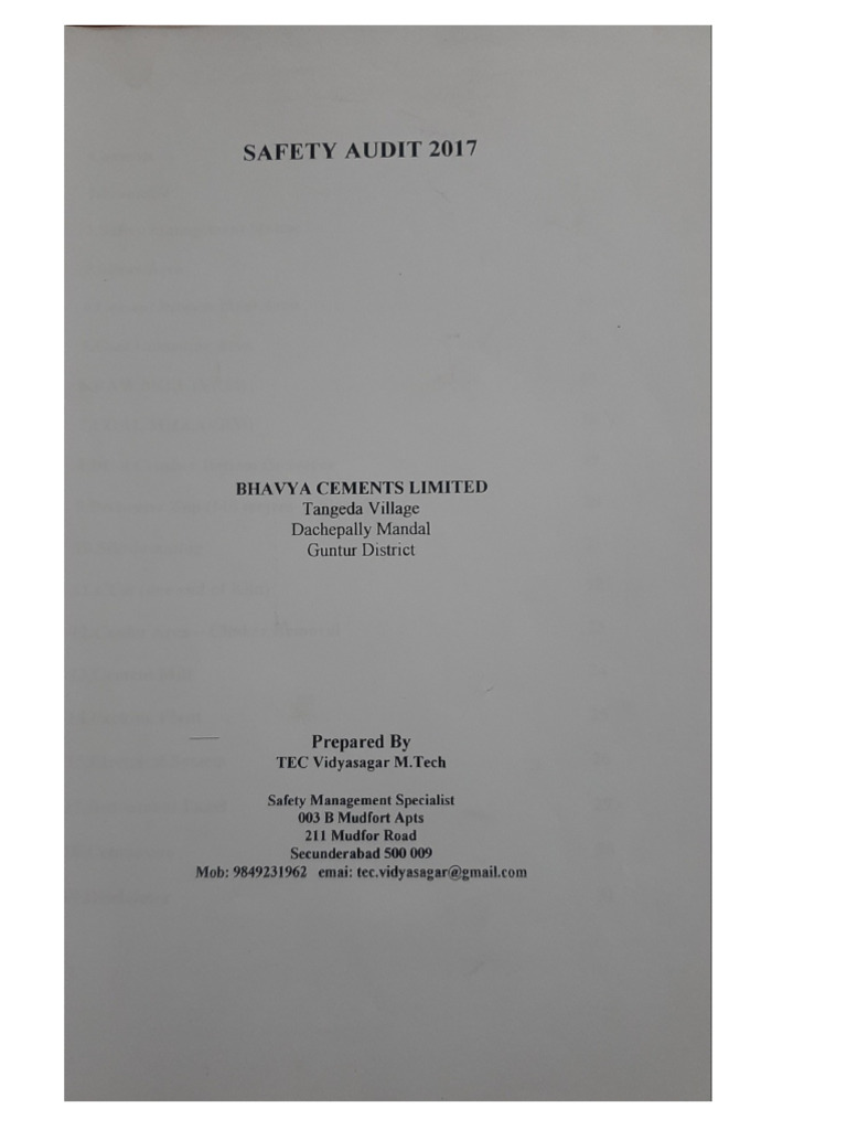 Safety Audit Report | PDF