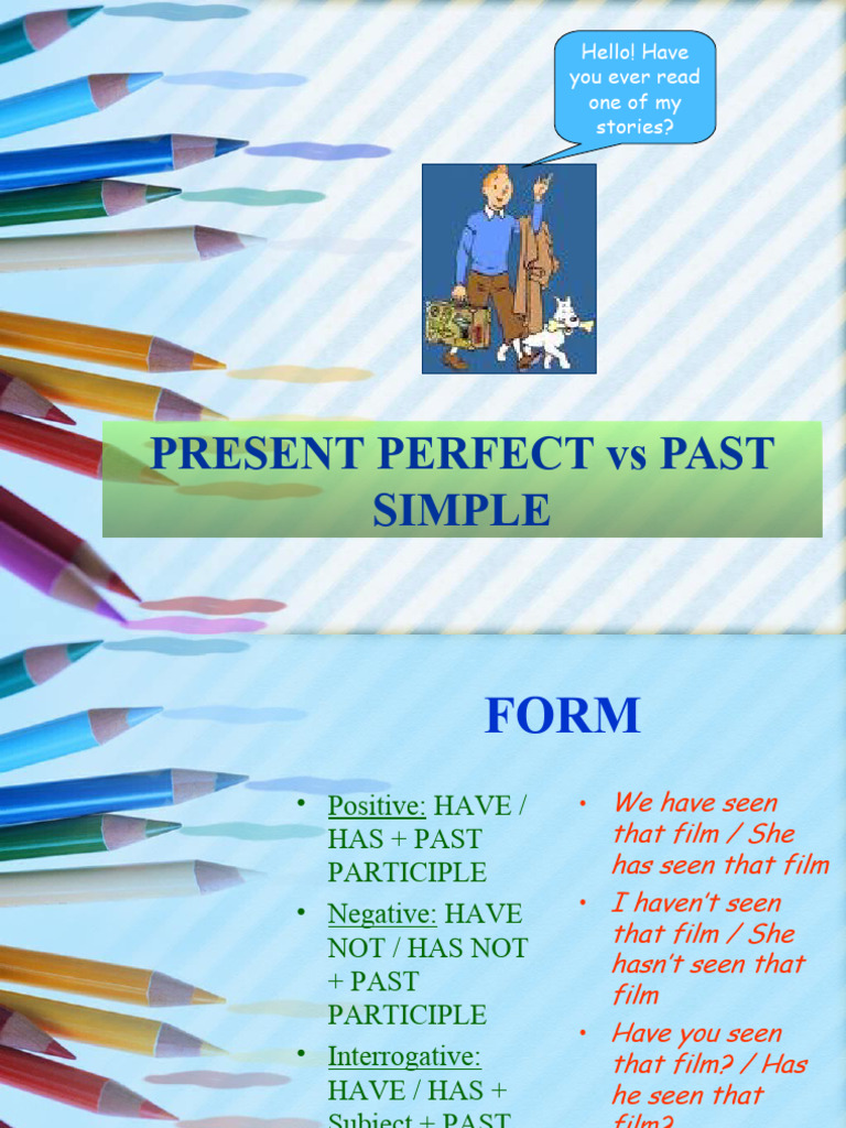 Present Perfect Vs Past Simple Grammar Guides - 39715 | PDF ...