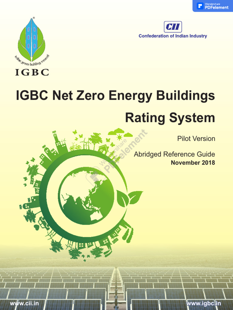 IGBC Net Zero Energy Buildings Rating System - Pilot - Nov - 2018 | PDF | Efficient Energy Use ...