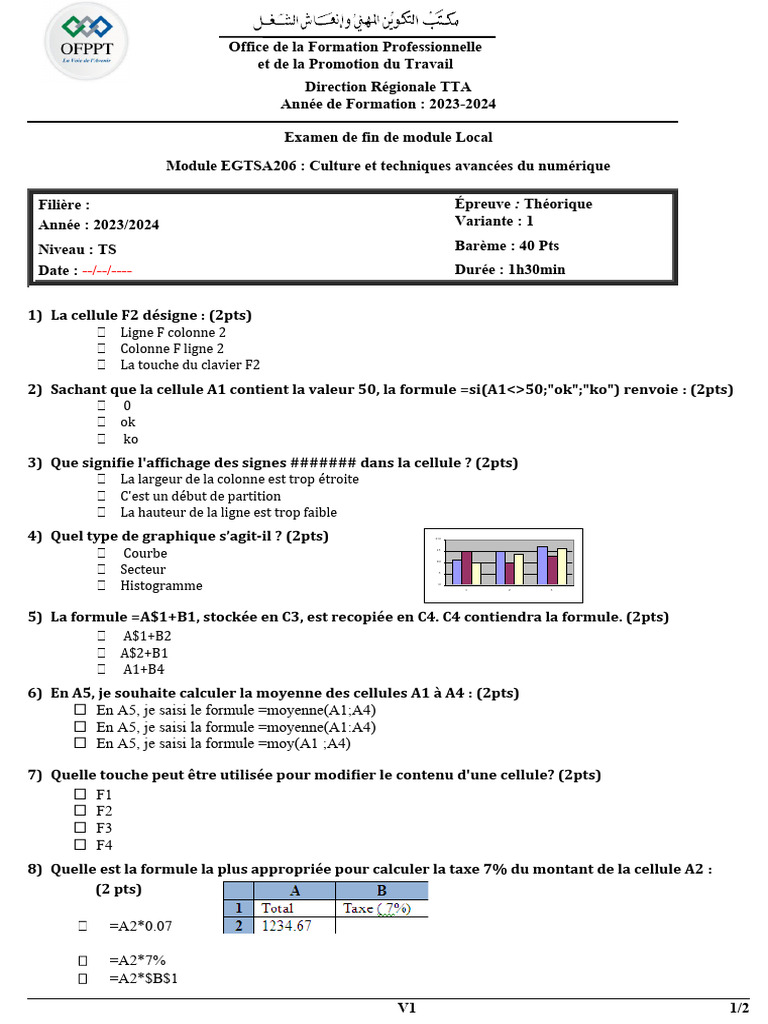 EFM Excel v1 - Copie | PDF | Microsoft Excel