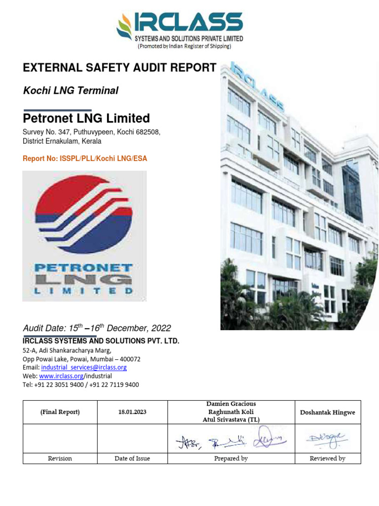 External Safety Audit Report - 2022 | PDF | Liquefied Natural Gas
