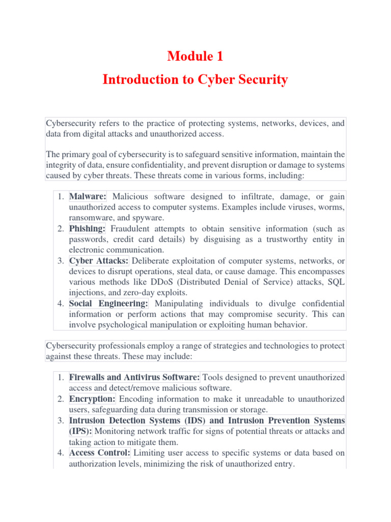Cybersecurity Unit 1 | PDF | World Wide Web | Internet & Web