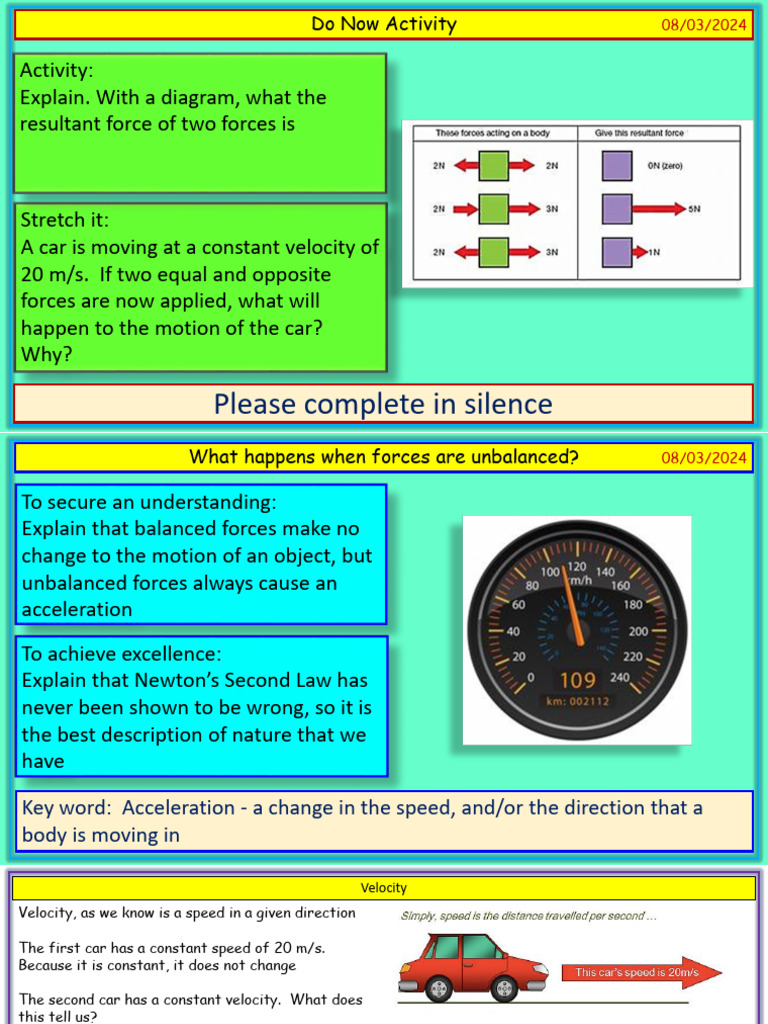 3a) Force and Acceleration | PDF | Force | Acceleration