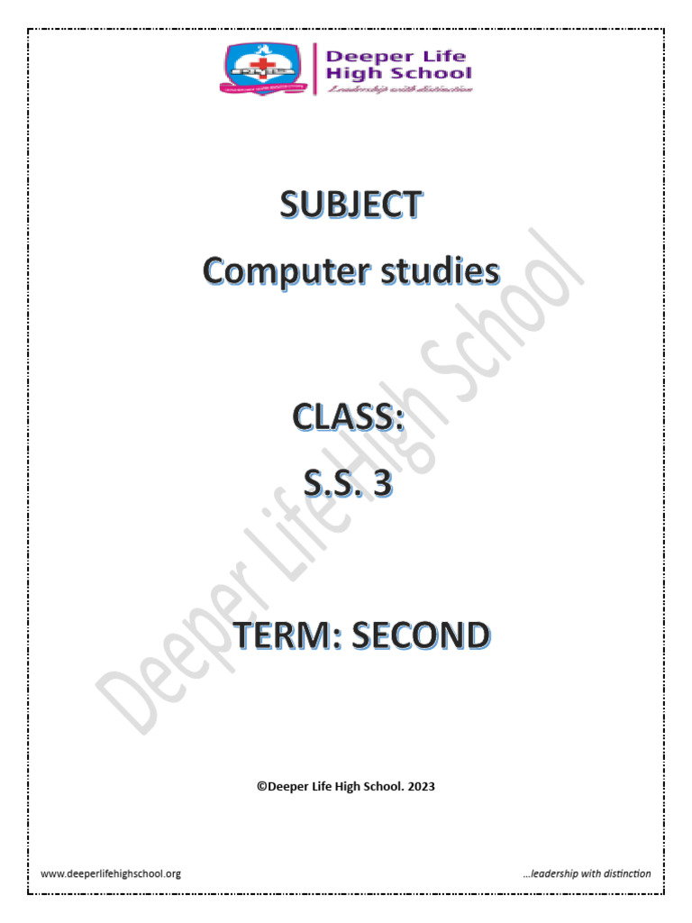 WAEC Computer Studies Scheme of Work | PDF | Computer Virus | Computer Data Storage