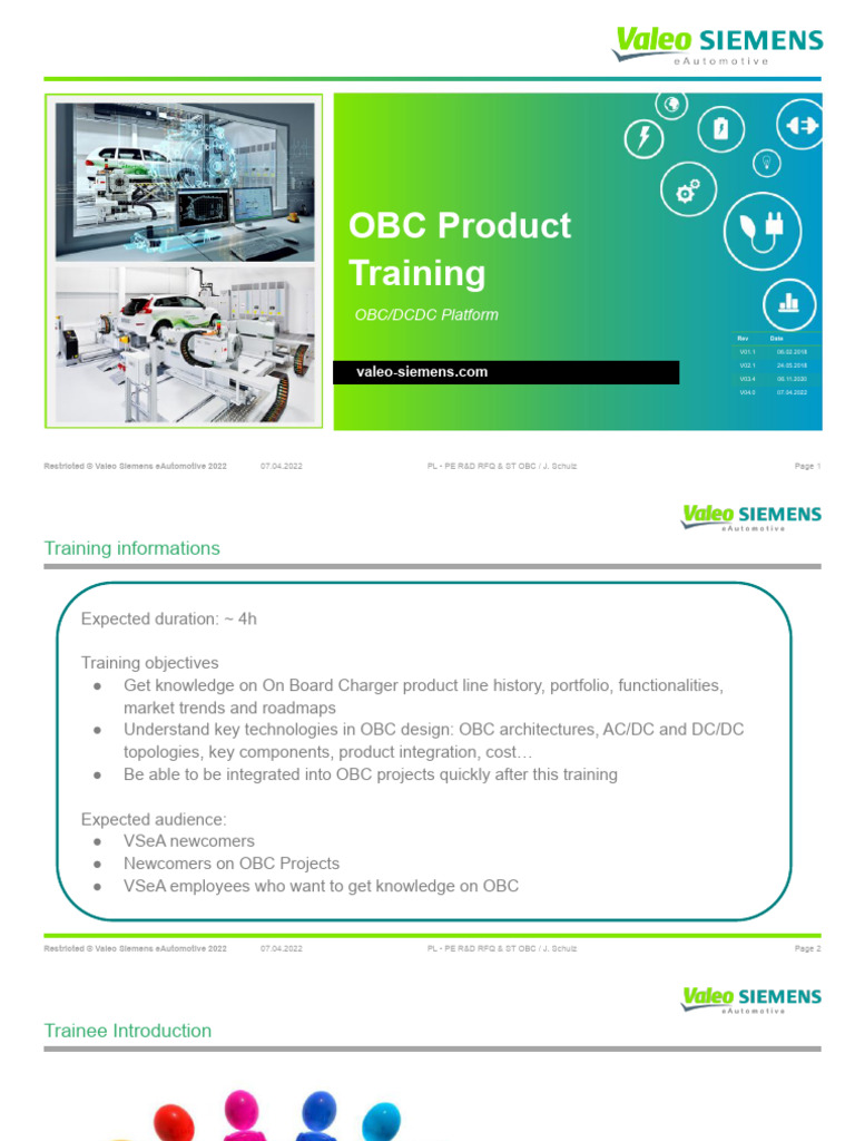 OBC Product Training Guide | PDF | Electrical Grid | Battery Charger