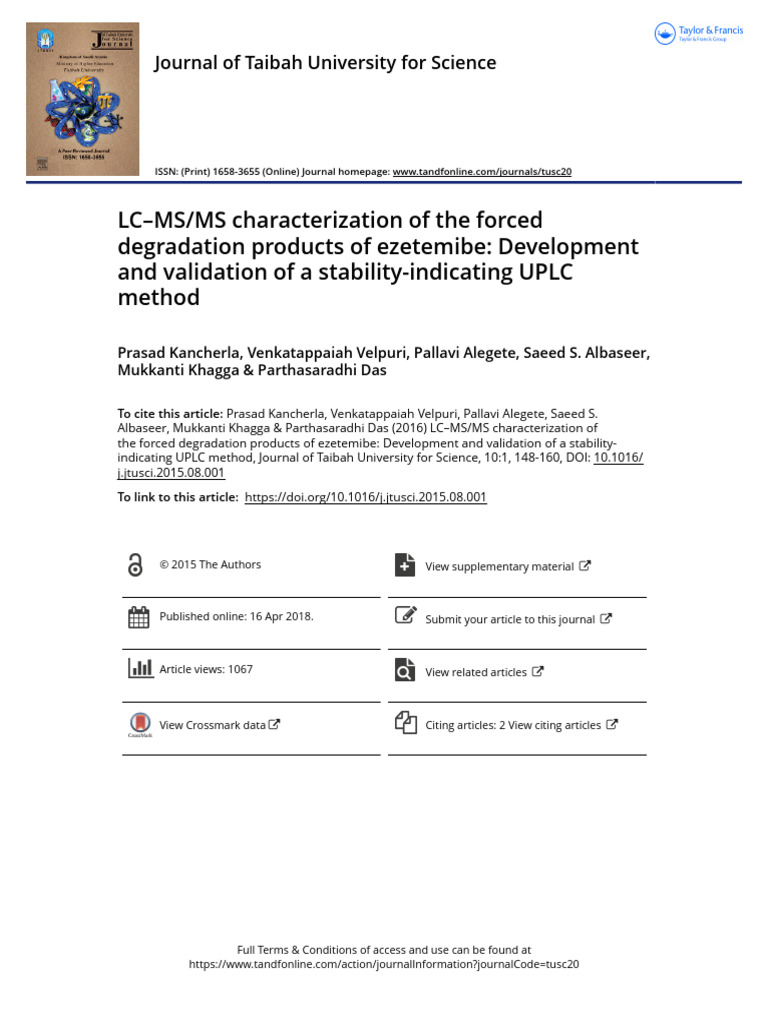 LC MS MS Characterization of The Forced Degradation Products of ...