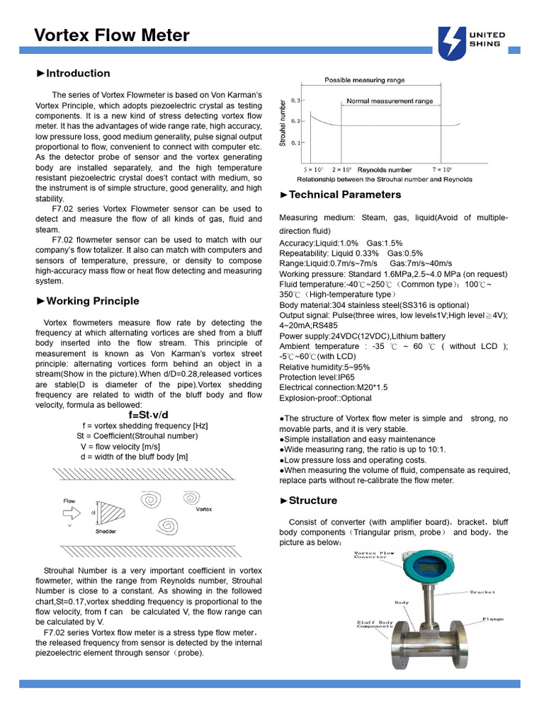 US渦流流量計 (F7 02) | PDF | Flow Measurement | Electrical Resistance And ...