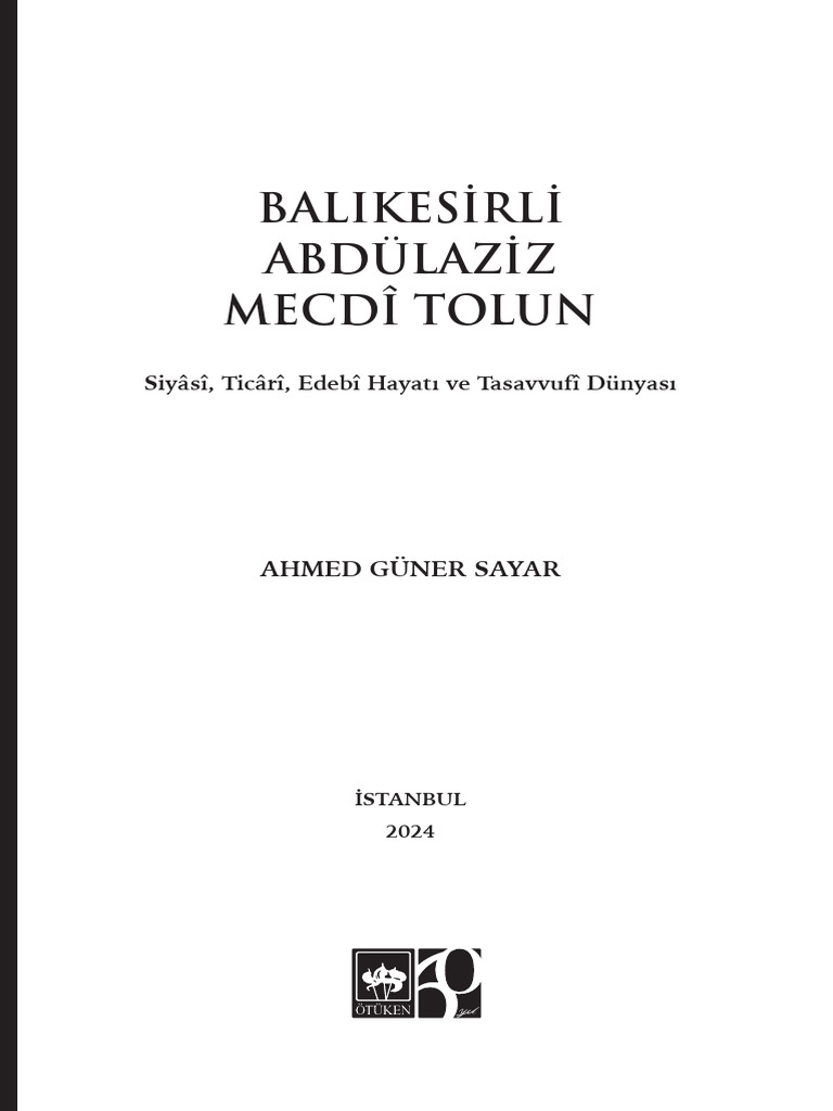 Balikesirli Abdulaziz Mecdi Tolun PDF 1709063043 | PDF
