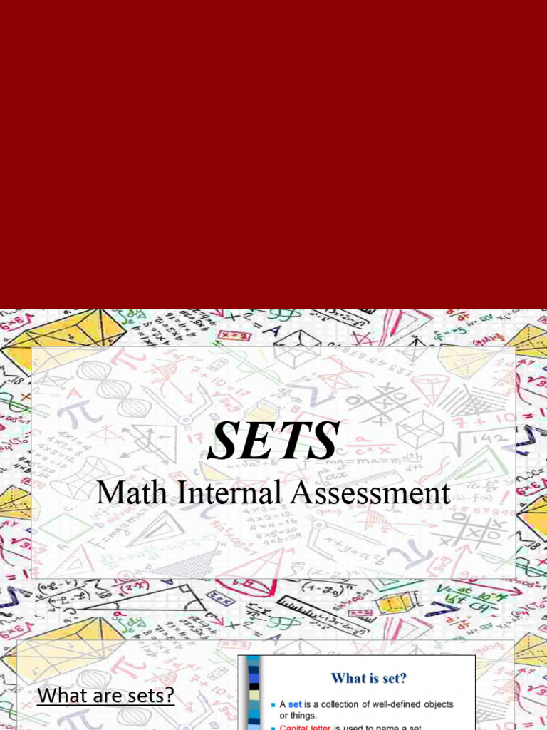 Maths ppt2 | PDF | Set (Mathematics) | Mathematical Objects