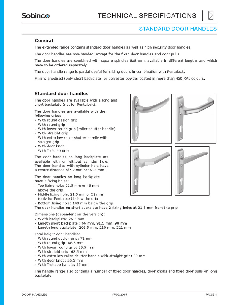 Standard Door Handles | PDF | Door