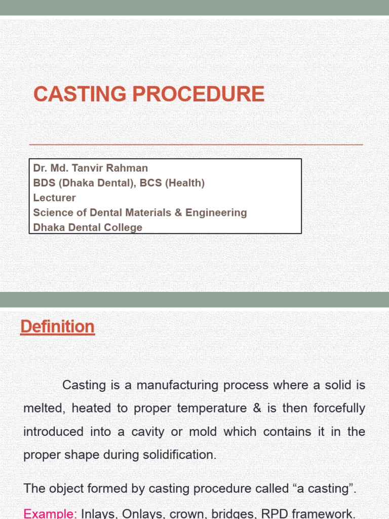 Casting Procedure | PDF | Casting | Porosity