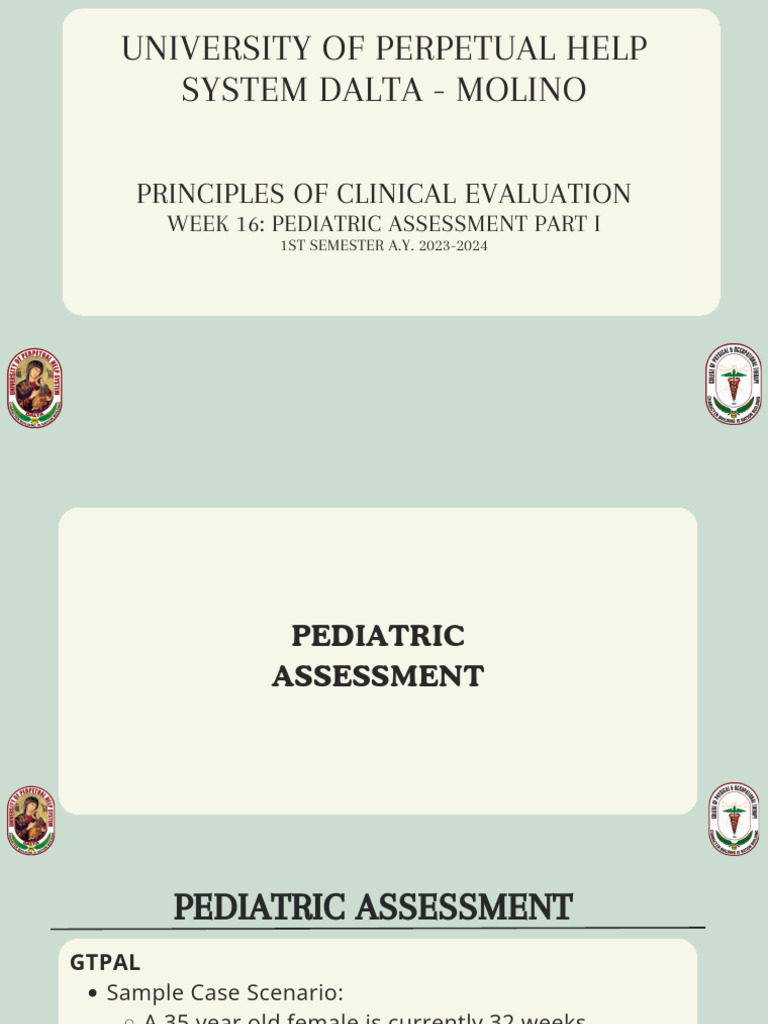 Pediatric Assessment Principles Guide | PDF | Infants | Blood Pressure