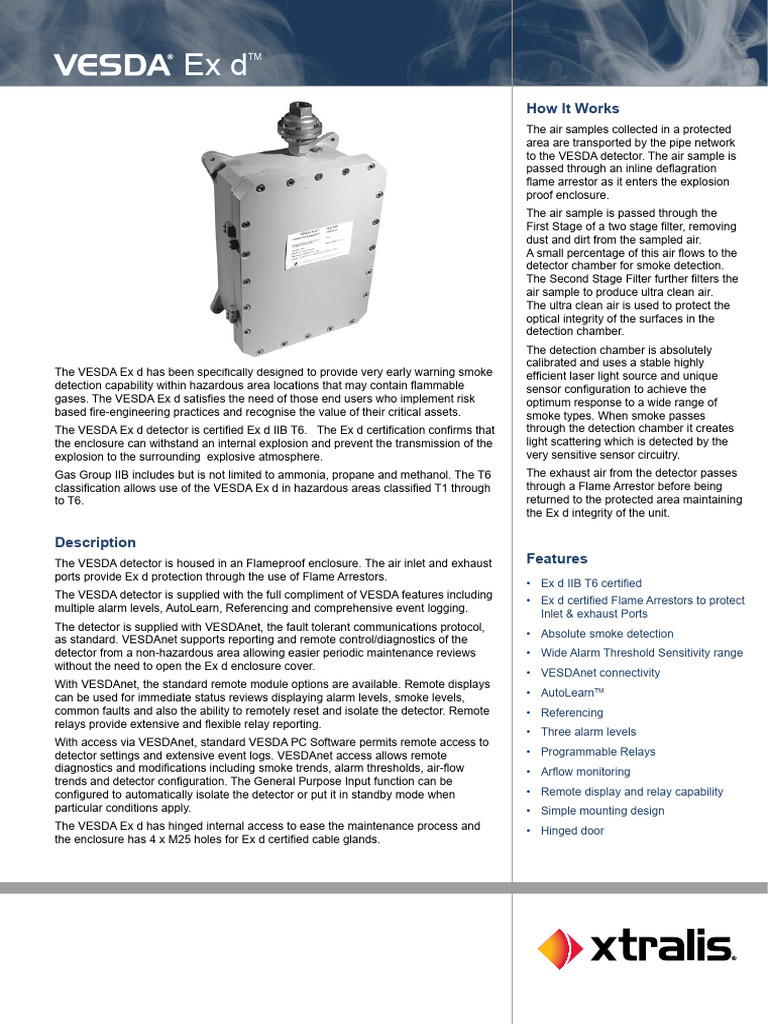 Vesda A4 Ie Exd Tds 09725 | PDF | Trademark | Manufactured Goods