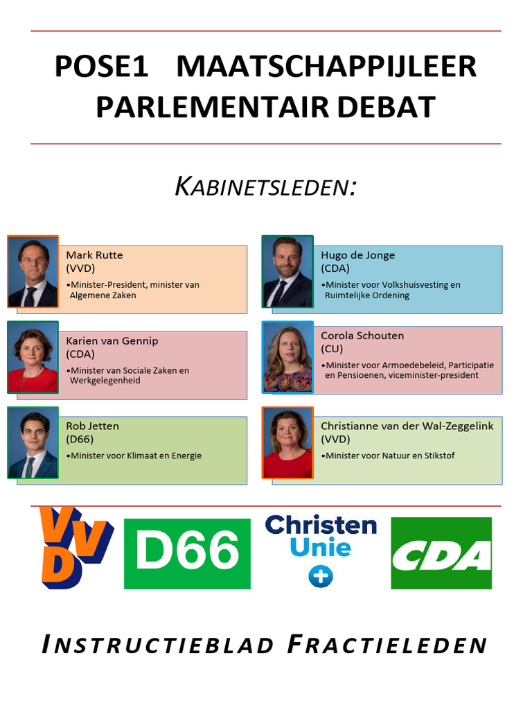 POSE1 - Parlementair Debat - Fractieleden | PDF