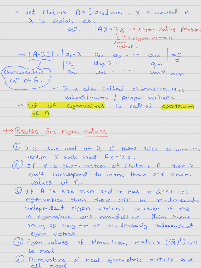 Eigen Values And Eigen Vectors 240321 151128351 Pdf