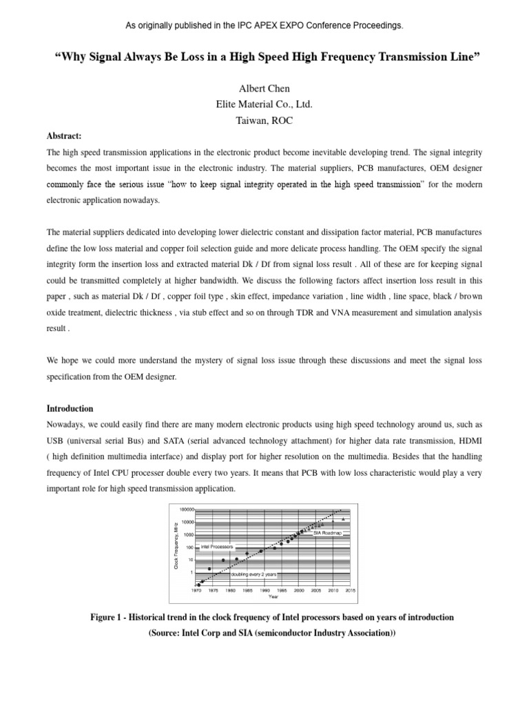 Signal Loss High Speed High Frequency Ipc | PDF | Transmission Line ...
