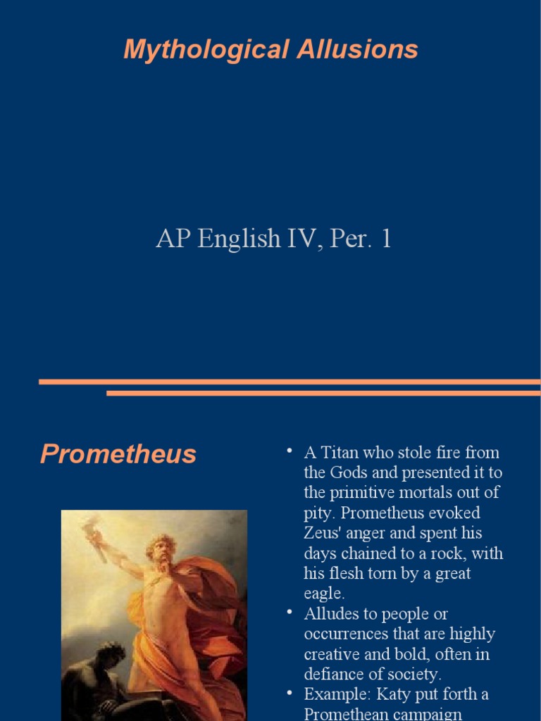 Mythological Allusions | PDF | Prometheus | Cassandra
