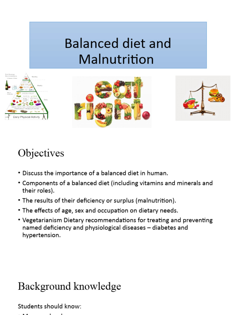 Balanced Diet and Malnutrition | PDF | Diet (Nutrition) | Diet & Nutrition